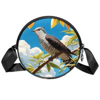 Generic Sac &agrave; bandouli&egrave;re circulaire pour femme, joli petit sac &agrave; bandouli&egrave;re avec fermeture &eacute;clair, bretelles r&eacute;glables, sac &agrave; main rond d&eacute;contract&eacute; pour fem