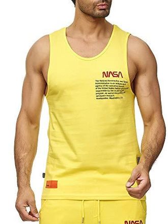 Red Bridge Red Bridge M1835 Débardeur sans manches pour homme avec logo NASA, jaune, L