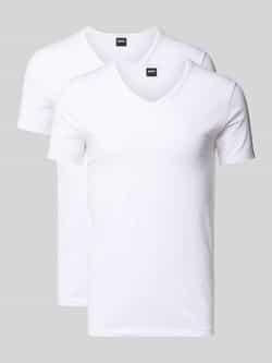 HUGO BOSS T-Shirt mit V-Ausschnitt im 2er-Pack Modell Modern
