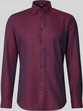 Jake*s Slim Fit Businesshemd aus reiner Baumwolle