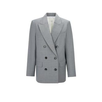 Tibi Blazer mit Rückenausschnitt in Grau
