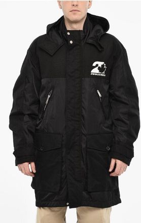 Dsquared2 Logo Print Hooded Padded Parka size 46