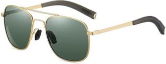 Generic Lunettes De Soleil Polaris&eacute;es En M&eacute;tal For Hommes, Monture Carr&eacute;e, &Agrave; La Mode, For Vacances, Conduite, Plein Air(Green)