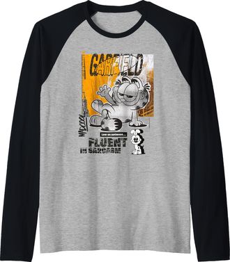 Garfield Odie Sarcasm Cat Street Art Graffiti Retro Schablone Raglan