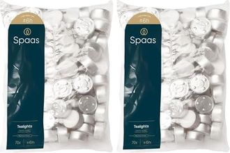 Spaas Ivyline SPAAS Teelichter 70er-Beutel, ± 6 Stunden - weiß (Packung mit 2)