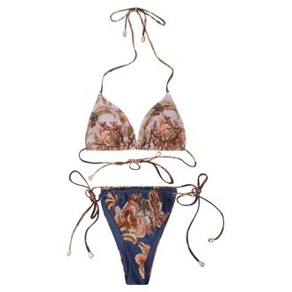 Zimmermann Aster Spliced Tri Bikini - - Swimwear - Damen - Mehrfarbig - M