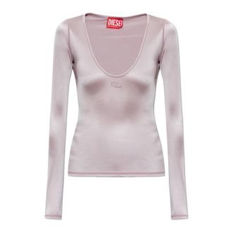 Diesel Femme, Tops, Violet, Taille: 40 FR Top T-Elphin-Ls