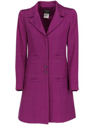 Chanel manteau boutonn&eacute; (2001) - Violet