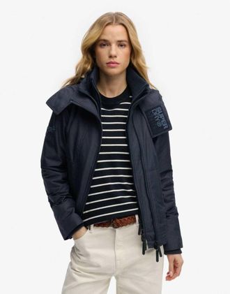 Superdry Arctic Windcheater-Jacke mit Kapuze in Dunkelmarine-Marineblau