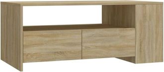vidaXL Table basse Ch&ecirc;ne sonoma 102x55x42 cm Bois ding&eacute;nierie