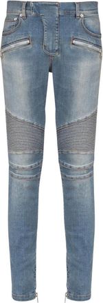 Balmain Homme, Jeans, Bleu, Taille: W29 Jean biker slim en denim Blue wash