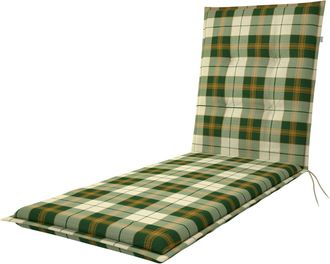 Doppler Rollliege Spot/Gartenliege Auflage/Rollliege/ca. 195 x 60 x 5 cm/Beige Kariert