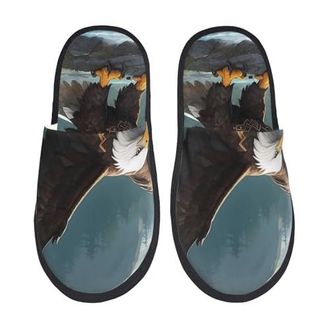 Generic Eagle &Agrave; T&ecirc;te Blanche De Woods River Homme Femme Slippers Chaud Pantoufles L&eacute;g&egrave;res Chaussons Pour Automne Ext&eacute;rieur Hiver M