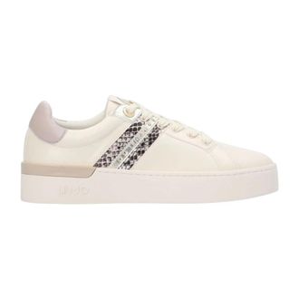 Liu Jo Python Print Studded Glitter Sneakers - - Shoes - Damen - Beige - 40 EU