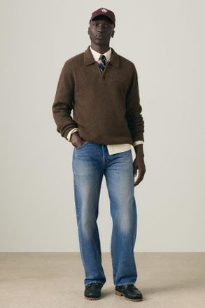 Levi's Boulder Pullover mit Viertelrei&szlig;verschluss - Herren - Braun / Braun