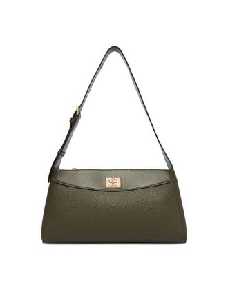 Calvin Klein Handtasche Mix Media Shoulder Bag LV04F3886G Dunkelgr&uuml;n