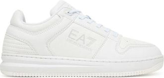Emporio Armani Emporio Armani Ea7, Homme, Chaussures, Blanc, Taille: 41 EU Baskets en cuir à lacets