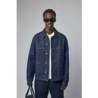 Stone Island Indigo Denim Rinsed Biker Jacket