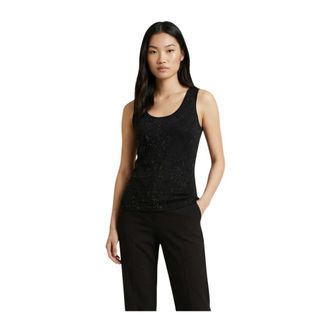 Guess Femme, Tops, Noir, Taille: 44 FR D&eacute;bardeur sans manches orn&eacute; de strass