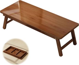 Generic Niedriger, Klappbarer Japanischer Bodentisch, Japanischer Tisch, Japanischer Bodentisch for Erkerfenster, Teestube, Balkon, Wohnzimmer, Kein Zusammenb