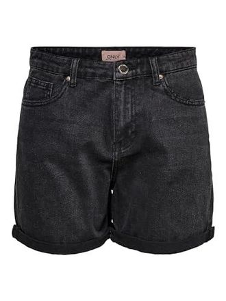 Only Only Femme Onlphine Life BB Mas0003 Shorts, Black Denim, XL EU
