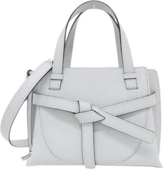 Loewe Pre-owned Sac &agrave; main Gate Top Handle Mini en cuir de veau - Femme - Pre-owned - Blanc - Taille: ONE Size
