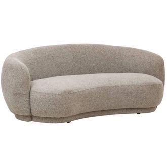 Made In Meubles Made In Meubles - Canap&eacute; droit 3 places en tissu bouclette gris - Dimensions 191x93x73 cm - Assise g&eacute;n&eacute;reuse pour confort maximal