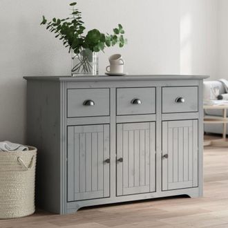 vidaXL Sideboard bodo Grau 115,5x44x80 cm Massivholz Kiefer - Vidaxl
