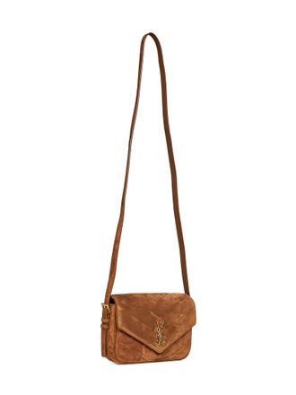 Saint Laurent Womens Crossbody Bag Loulou Toy Camel Calf Leather Shoulder