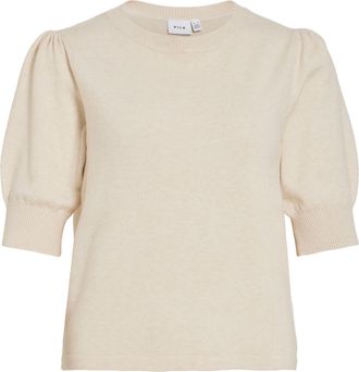 Vila Viril 2/4 Sleeve O-Neck Knit Top - Noos