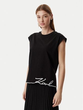 Karl Lagerfeld T-Shirt B2W17018 Schwarz Regular Fit