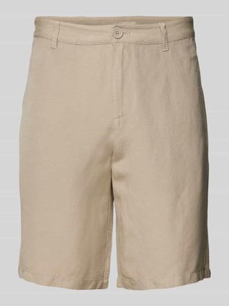 A|X Armani Exchange Regular Fit Leinenbermudas mit G&uuml;rtelschlaufen