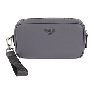 Emporio Armani Saffiano Beauty Case - - Bags - Herren - Grau - ONE SIZE