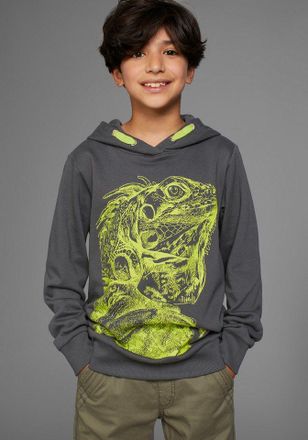 Kidsworld Kapuzensweatshirt GECKO - Print, cooles Tiermotiv