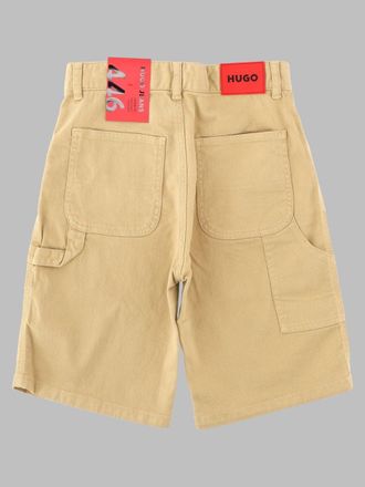 HUGO BOSS Cotton Blend Shorts - Beige