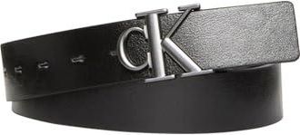 Calvin Klein Jeans MNGRM PLQ BCKL 35MM LV04G7026G Ceintures pour homme, Multi (Noir/Delicioso/Gris Gunmetal mat), 90, Multicolore (Noir/Delicioso/Gris acier mat), 