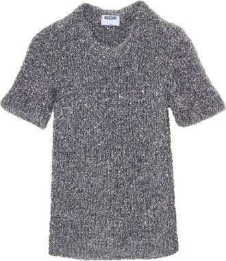 Moschino Femme, Pulls, Gris, Taille: 36 FR Maglia Manica Corta Holidays