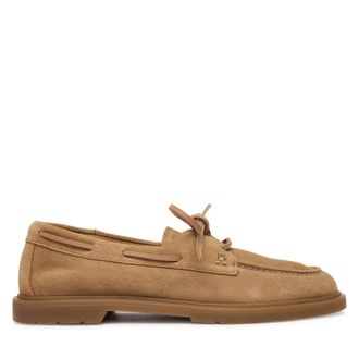 Tommy Hilfiger Halbschuhe Tommy Hilfiger Light Suede Boat Shoe FW0FW09337 Braun
