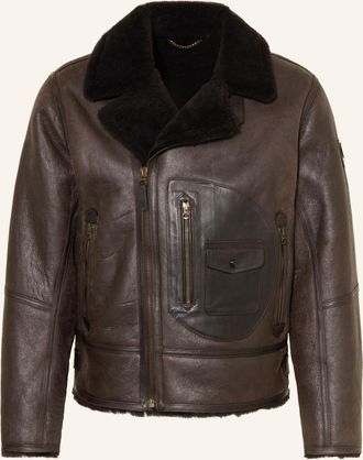 Belstaff Lederjacke Buxton braun