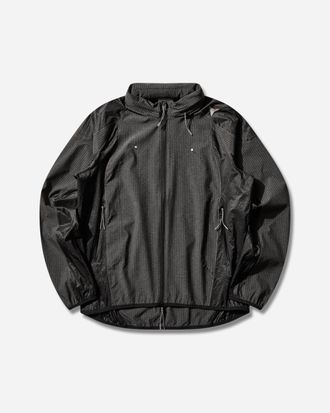 Roa Men s Numb Pinstriped Hooded Wind Jacket Black