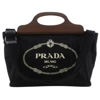 Prada Pre-owned Canapa 2way Handbag - Femme - Pre-owned - Noir - Taille: ONE Size