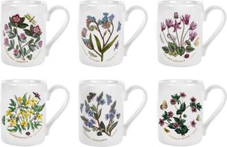 Portmeirion Set 6 Mugs - Jardin Botanique