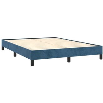 vidaXL Cadre de lit sans matelas bleu fonc&eacute; 140x190 cm velours vidaXL