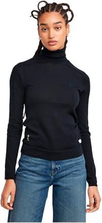 G-Star G-Star Femme Core Slim Turtle Neck Knitted Sweater, Bleu (osaka blue D25510-D847-3873), XS