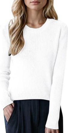 Generic sous Pull Femme Haut Thermique Femme sous Pull Thermique Femme Doux Glamour Cardigan R&eacute;tro Col Rond Boutonn&eacute; Tricot&eacute; Fin Top Slim Polyvalent Printemps