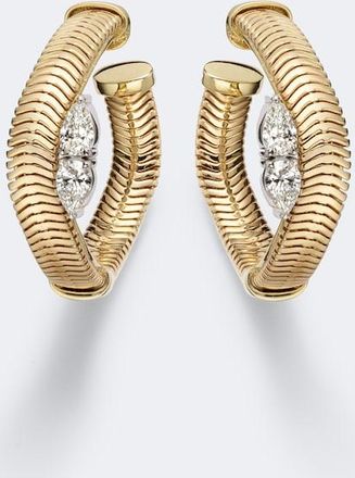Nikos Koulis Boucles doreilles Feelings en or jaune 18 ct et diamants