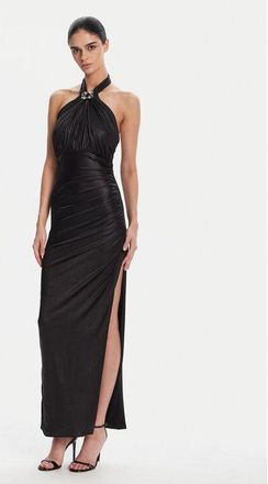 Fracomina Abendkleid FQ25SD3002W798T4 Schwarz Slim Fit