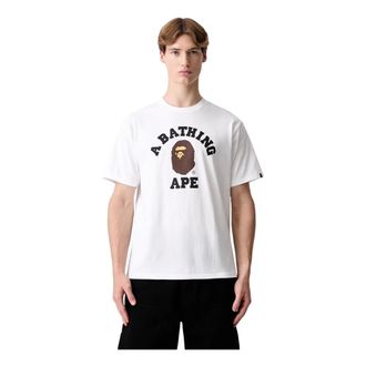 A Bathing Ape A Bathing APE - T-shirt Coll&egrave;ge - Homme - Tops - Blanc - Taille: XL