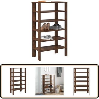 vidaXL vidaXL Schuhregal Braun Eichen-Optik 61x32x105 cm Holzwerkstoff