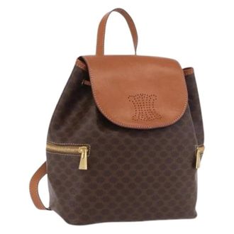 Celine Pre-owned Macadam Canvas Backpack - Femme - Pre-owned - Brun - Taille: ONE Size